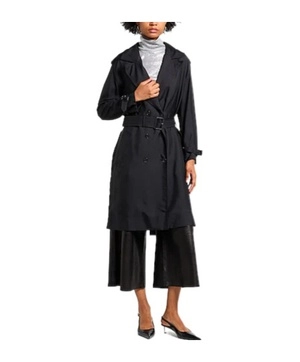 Saint Laurent Solid-color Long Trench Coat