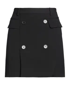 Balenciaga Solid-colored Wrap Midi Skirt