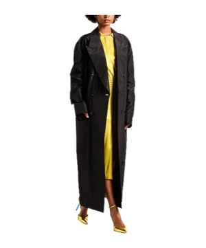 Saint Laurent Minimalist Solid-color Long Coat
