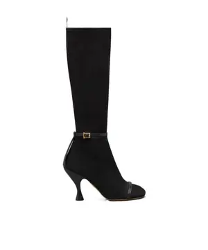 Thom Browne 90mm Trompe L'oeil 4-bar Knee-high Boots - Black