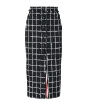 Thom Browne Windowpane Houndstooth Tweed Skirt
