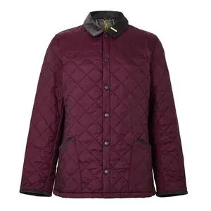 Barbour Diamond Quilted Collared Jacket - Bordeaux