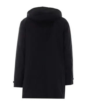 Add Hooded Concealed-fastening Parka