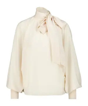 ZIMMERMANN 'MERINO' TIE NECK SWEATER