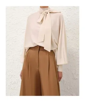 Zimmermann Merino' Tie Neck Sweater