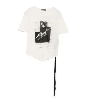 ANN DEMEULEMEESTER Floor Micro T-shirt - Ivory