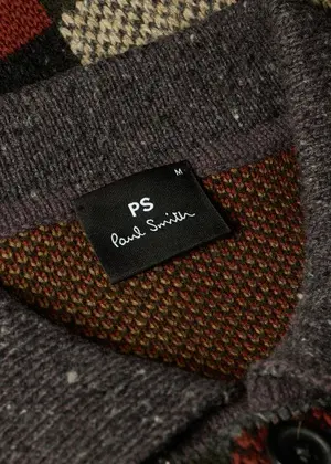 Paul Smith Pebbles Check Wool-blend Cardigan