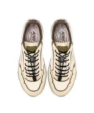 AUTRY Wildpace Low Sneakers In Wife And Chocolate Ripstop Nylon And Suede - Green