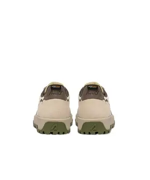 AUTRY Wildpace Low Sneakers In Wife And Chocolate Ripstop Nylon And Suede - Green