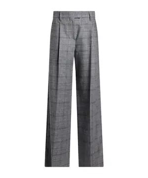 Brunello Cucinelli Highwaisted Plaid Wideleg Trousers