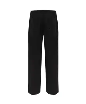 LANEUS Tapered Elastic-waist Pants - Black