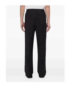 LANEUS Tapered Elastic-waist Pants - Black
