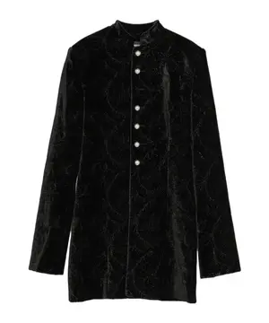 ANN DEMEULEMEESTER Jacquard-patterned Pearl-button Jacket
