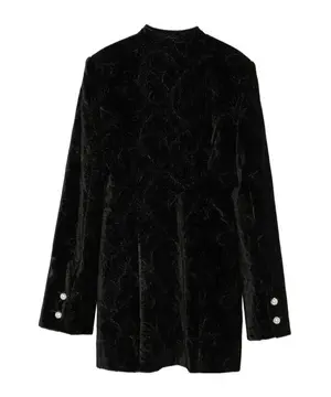ANN DEMEULEMEESTER Jacquard-patterned Pearl-button Jacket