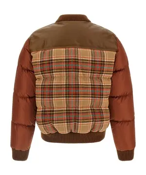 Dsquared2 Checked Puffer Down Jacket - Brown
