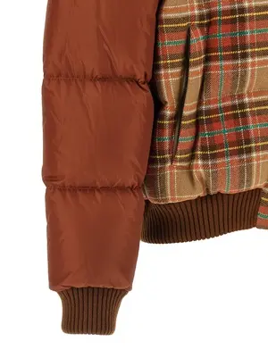 Dsquared2 Checked Puffer Down Jacket - Brown
