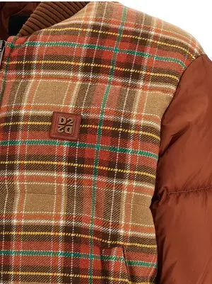 Dsquared2 Checked Puffer Down Jacket - Brown