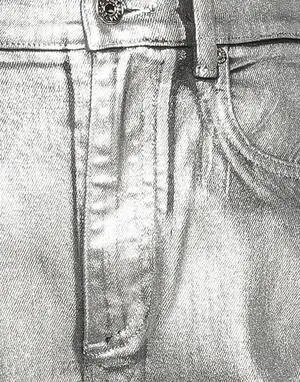 Dolce & Gabbana Metallic Denim Jeans