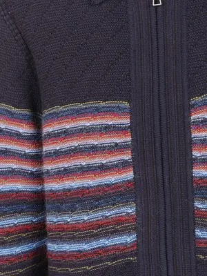 Paul Smith Graphic-print Zip-up Cardigan