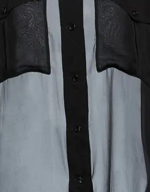 Saint Laurent Solidcolor Chiffon Shirt