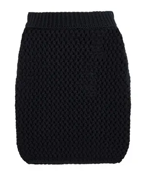 Dolce & Gabbana Minimalist Solid-color Knit Midi Skirt - Black
