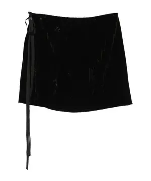 ANN DEMEULEMEESTER Velvet Wrap Skirt