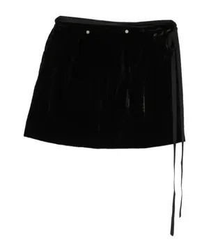 ANN DEMEULEMEESTER Velvet Wrap Skirt