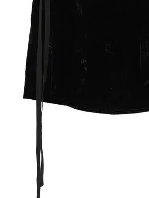 ANN DEMEULEMEESTER Velvet Wrap Skirt