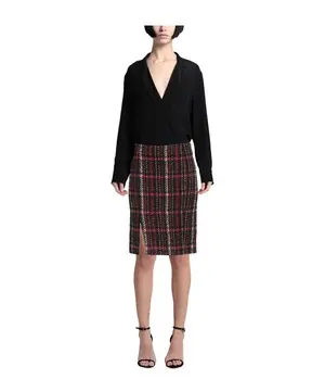 Marni Plaid Midi Skirt