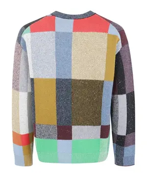 Paul Smith Patchwork-pattern Crew-neck Sweater