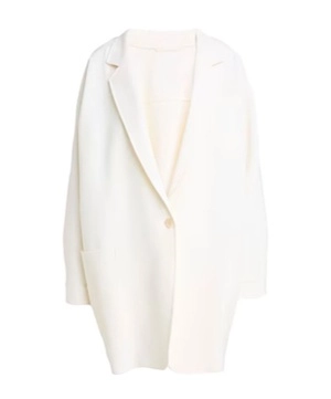 MAX MARA Max Mara Solid Color Long Sleeve Overcoat Blazer
