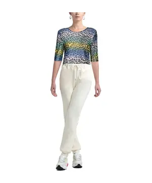 GANNI Multicolored Leopard Print Short-sleeve T-shirt