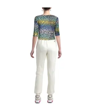 GANNI Multicolored Leopard Print Short-sleeve T-shirt