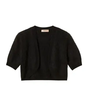 TWINSET Brushed Wool-blend Shrug - Black