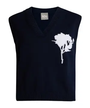 Max Mara Sleeveless V-neck Top - Blue