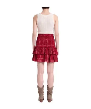 Isabel Marant Étoile Multicolored Chiffon Skirt - Red
