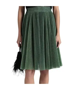 Dolce & Gabbana Solid-colored Mesh A-line Skirt