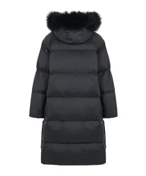 YVES SALOMON Lamb Wool-trim Down Jacket