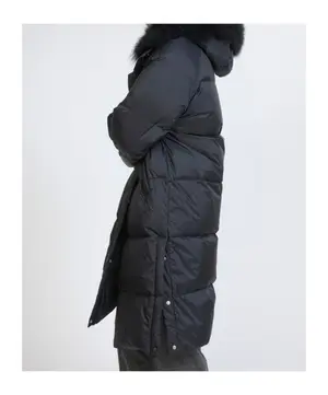 YVES SALOMON Lamb Wool-trim Down Jacket
