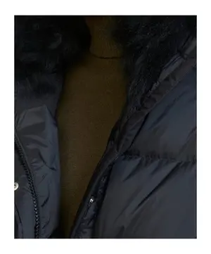 YVES SALOMON Lamb Wool-trim Down Jacket