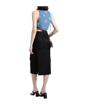 GANNI Sleeveless Denim Cropped Top