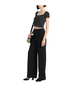 MAXCO. Striped Cropped Knit Top