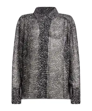 Rag & Bone Twotone Chiffon Shirt - Black
