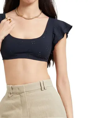 Chloé Solidcolor Cropped Sleeveless Top