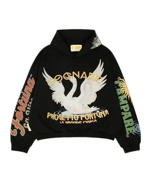 PDFCHANNEL Long-sleeve Hooded Sweatshirt - Black