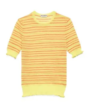 J.W.ANDERSON Striped Ruffle-trim Top