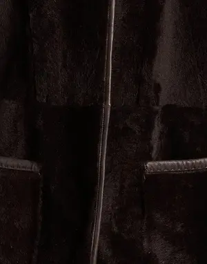 Max Mara Solidcolor Doublesided Fur Coat