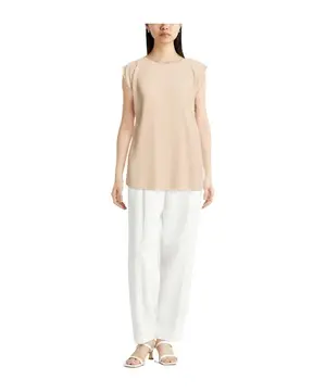 Max Mara Pleated Short-sleeved Top