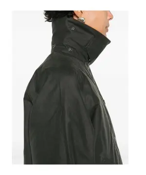 Barbour Short Waxed Jacket With Corduroy Collar