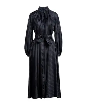 Max Mara Striped Satin Maxi Dress